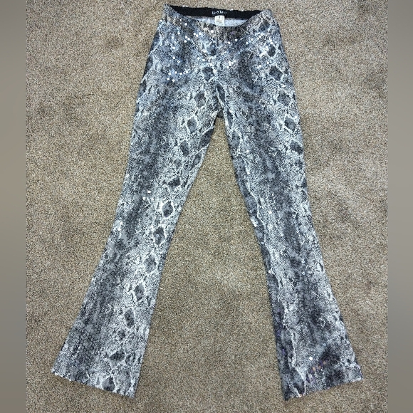 bebe | Pants & Jumpsuits | Bebe Snake Print With Sequin Pants | Poshmark